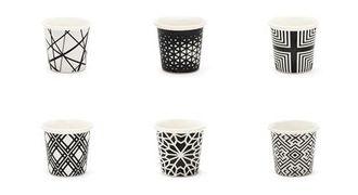 Excelsa Emily Lot de 6 verres &agrave; caf&eacute;, porcelaine, multi-d&eacute;cor, capacit&eacute; 90 ml