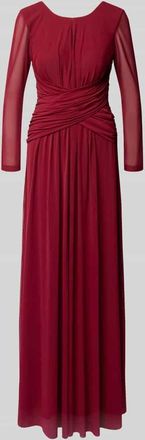 Troyden Collection Abendkleid mit tiefem R&uuml;ckenausschnitt und Raffungen
