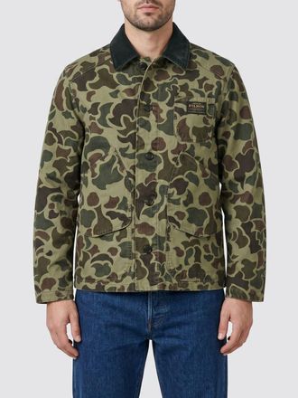 Filson Veste l&eacute;g&egrave;re en coton avec col en velours c&ocirc;tel&eacute; et logo