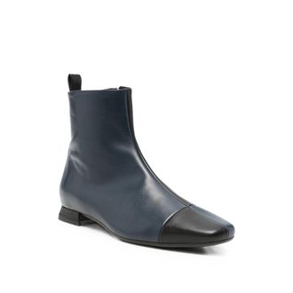 Carel Womens Ankle Boots Simonetta Leather Blue-Black Calf Blue/black