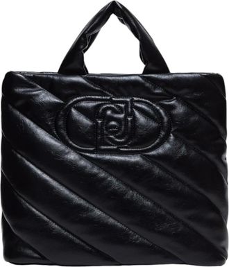 Liu Jo Sac cabas matelass&eacute; brillant - Femme - Sacs - Noir - Taille: ONE Size