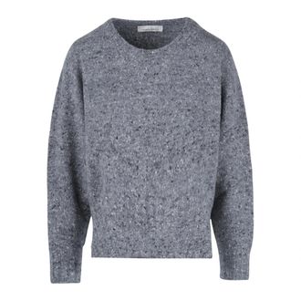 Liviana Conti Strickpullover mit Rundhalsausschnitt - - Knitwear - Damen - Grau - S