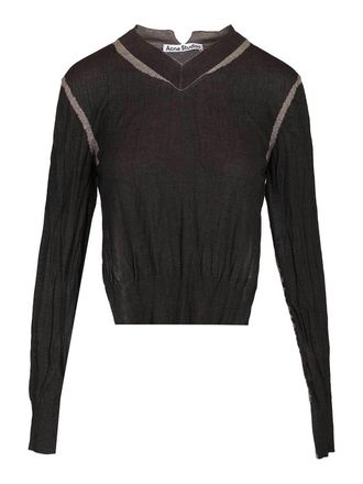 Acne Studios V-Pullover - Braun