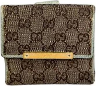 Gucci Portefeuille vintage Pre-owned Monogram - Femme - Pre-owned - Beige - Taille: ONE Size