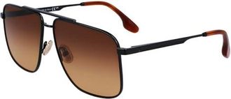 Victoria Beckham VB240S 001 Black Sunglasses Woman Metallo, Navigator, 58