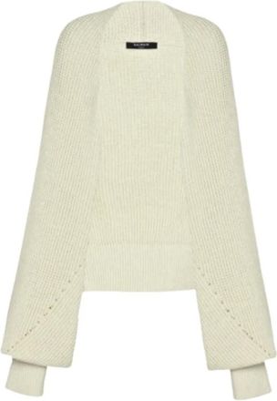 Balmain Femme, Pulls, Beige, Taille: 38 FR Cardigan ouvert c&ocirc;tel&eacute;