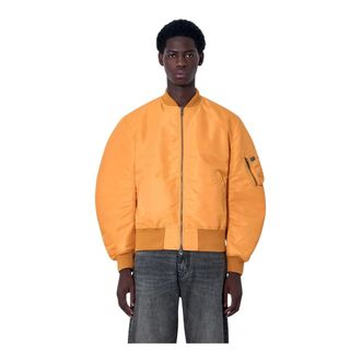 Martine Rose Bomberjacke mit gerippten Abschl&uuml;ssen - - Jackets - Herren - Orange - M