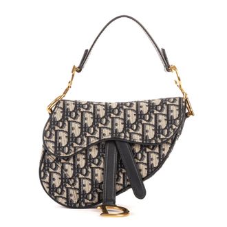 Dior Crossbody Bags - Oblique Saddle Mini - Gr. unisize - in Blau - f&uuml;r Damen