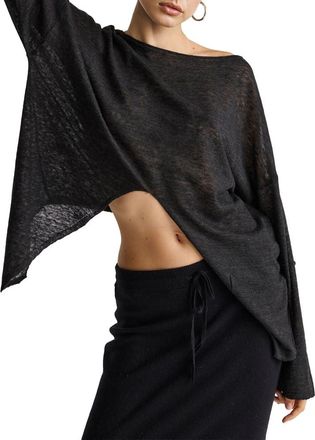 Benetton Damen Maglia Sc Barca M/L 109pd10e1 Pullover, grau, M