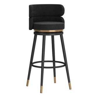 Generic Samt-Barhocker, Tresenhocker, gepolsterte Hochst&uuml;hle f&uuml;r K&uuml;che, Bistro, Pub, Esszimmer, K&uuml;cheninsel