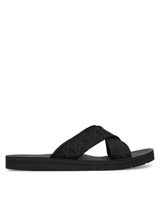Calvin Klein Pantoletten Ess Diecut Xcross Wb Aop HM0HM02093 Schwarz