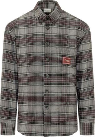 Dr&ocirc;le de Monsieur Chemise Carr&eacute;e &agrave; Carreaux - Homme - Chemises - Gris - Taille: L