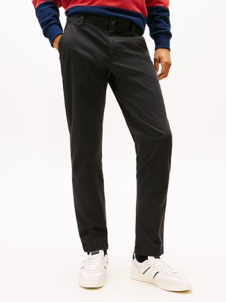 Tommy Jeans Chinohose TOMMY JEANS SCANTON, Herren, Gr. 32, L&auml;nge 32, schwarz, Twill, Obermaterial: 96% Baumwolle, 4% Elasthan, unifarben, slim fit lang, Hosen Chi