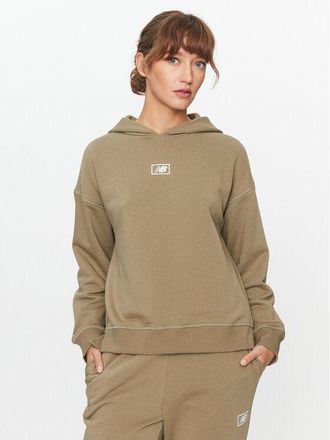 New Balance Sweatshirt Essentials French Terry Hoodie WT33512 Gr&uuml;n Regular Fit