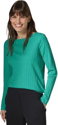 Cecil B322493 T-Shirt avec Structure c&ocirc;tel&eacute;e, Vert Aventurine, XXL Femmes