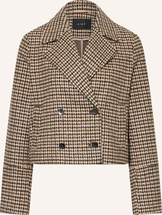 Oui Kastenjacke Mit Glitzergarn braun