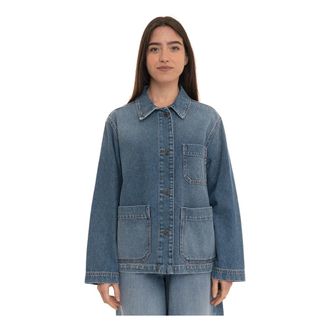 Max Mara Straight Jacket - - Jackets - Damen - Blau - XS