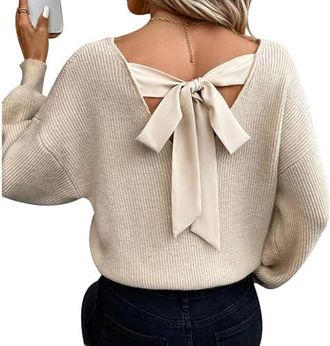 Generic Garhomtur Pull torsad&eacute; &agrave; col haut pour femme, pull dhiver doux &agrave; col roul&eacute; et manches longues en tricot chaud, kaki, 36-38