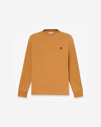 Timberland Dunstan River Langarmshirt in schmaler Passform mit Stickerei f&uuml;r Herren in Gelb, Herren, Gelb, Gr&ouml;&szlig;e