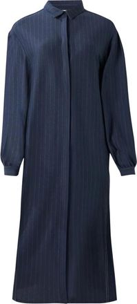 Max Mara Femme, Robes, Bleu, Taille: 38 FR Robe Chemise &agrave; Fines Rayures