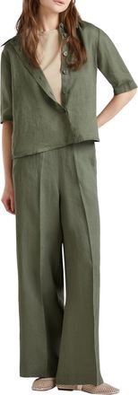 Benetton Damen Pantalone 4aghdf08k Hose, grün, S