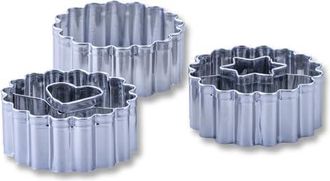 Zenker Ausstecher-Set Linzer Herz und Stern aus Edelstahl - Perfekt f&uuml;r Weihnachtskekse, 3-teilig, inkl. Geschenkverpackung, sp&uuml;lmaschinengeeignet und rostfr