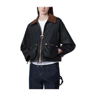 Barbour Femme, Vestes, Bleu, Taille: 40 FR Veste cir&eacute;e Marron