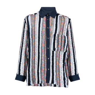 Vitelli Leinenmischhemd - - Shirts - Herren - Mehrfarbig - L