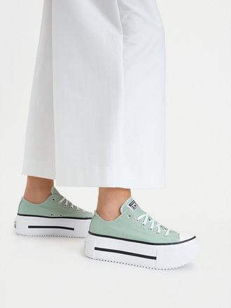 Converse Sneakers aus Stoff Converse Ctas Lift Double Stack A18862C Gr&uuml;n