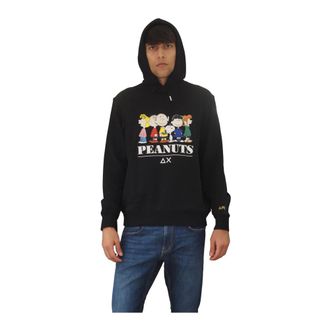 Sun 68 Peanuts Graphic Sweat &agrave; capuche - Homme - Sweatshirts et sweats &agrave; capuche - Noir - Taille: S