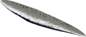 Creativ Home Edelstahl Schale RECO 85cm Dekoschale, gehämmerte Schiffschale, Tablett, Servierschale