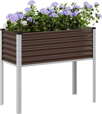 vidaXL Jardini&egrave;re marron 100x41x90 cm acier - Vidaxl