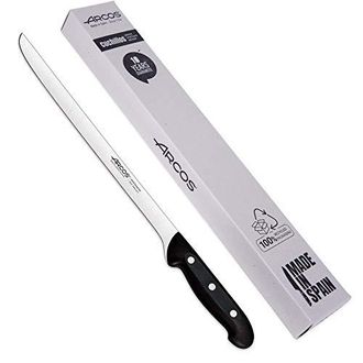 Arcos Couteau &agrave; Jambon Professionnel | Couteau &agrave; Jambon en Acier Inoxydable Nitrum | Lame Flexible et Bord Lisse | Lame 275 mm | Emballage &eacute;cologique