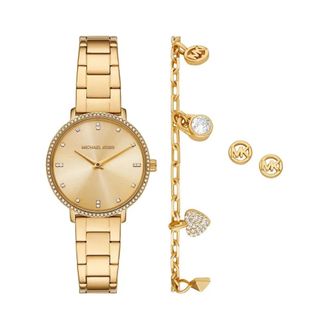 Michael Kors Coffret cadeau montre Mini Pyper Pav&eacute; - Femme - Accessoires - Jaune - Taille: ONE Size