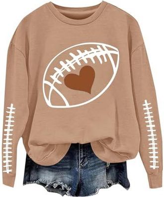 Generic Sweat-shirts pour femme - Imprim&eacute; graphique britannique - Haut surdimensionn&eacute; - Col rond - Manches longues - Automne - Hiver - D&eacute;contract&eacute; - Confortab