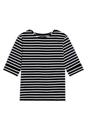 Armor Lux Marinière Cancale Femme, Rich Navy/Blanc, Large