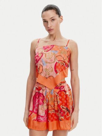 Guess Top E5GH02 WH4V0 Orange Regular Fit