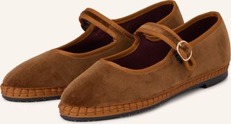 Flabelus Flabelus Mary-Jane-Ballerinas Yoki braun