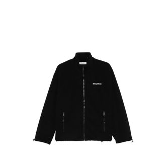 Miu Miu Logo-embroidered Fleece Sweatshirt