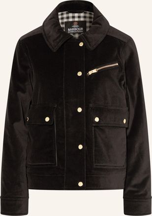 Barbour Fieldjacket Hanson Aus Samt schwarz
