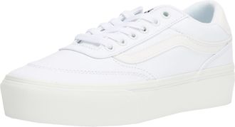 Vans Damen Brooklyn Ls Platform Sneaker, Canvas White White, 42.5 EU
