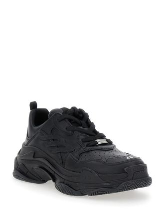Balenciaga Mens Black Sneaker With 3b Logo Polyurethane Trainers