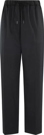 Maison Margiela Femme, Pantalons, Noir, Taille: 36 FR Drawstring Tailoring Wool Pantalons