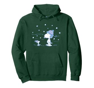 Peanuts Erdn&uuml;sse - Snoopy Woodstock Winter Snow Pullover Hoodie
