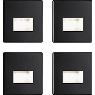 Paulmann 41308 Edge LED-Wandeinbauleuchte 4er Set LED LED Schwarz (matt)