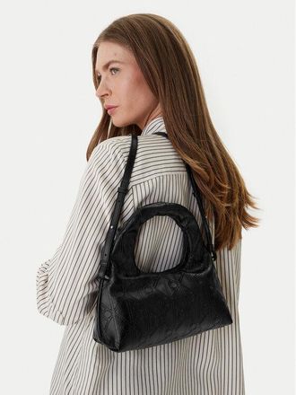 Calvin Klein Handtasche Emblem Aop Puffer Bag With Strap LV04F3200G Schwarz