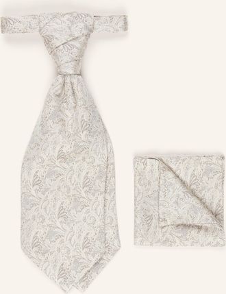 Wilvorst Wilvorst Set: Krawatte Und Einstecktuch beige