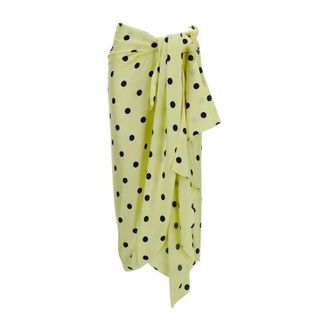 Sportmax Femme, Jupes, Jaune, Taille: 34 FR Gonna Longuette a Pois