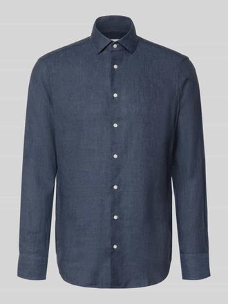 Christian Berg Regular Fit Leinenhemd mit Kentkragen