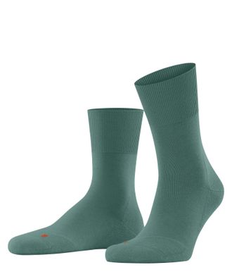 Falke Unisex Run U Sso Baumwolle Funktionsmaterial Einfarbig Socken, Grün Fjord 7475, 35-36